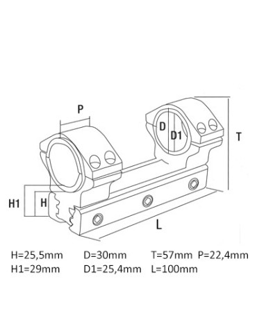 Konus Universal Mount for 30-25,4 mm